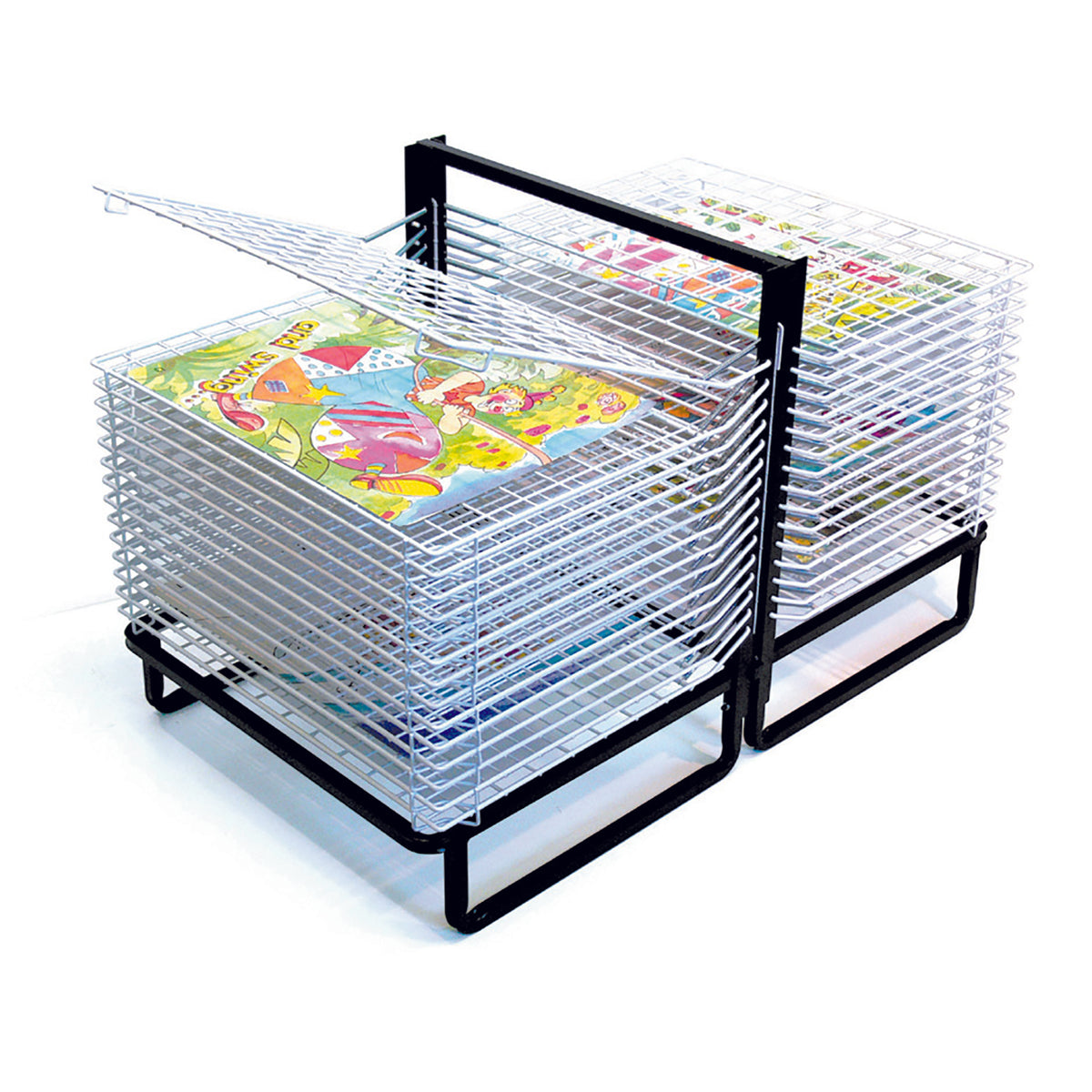 30 Shelf Spring Loaded Floor Drying Rack | Educational Toys