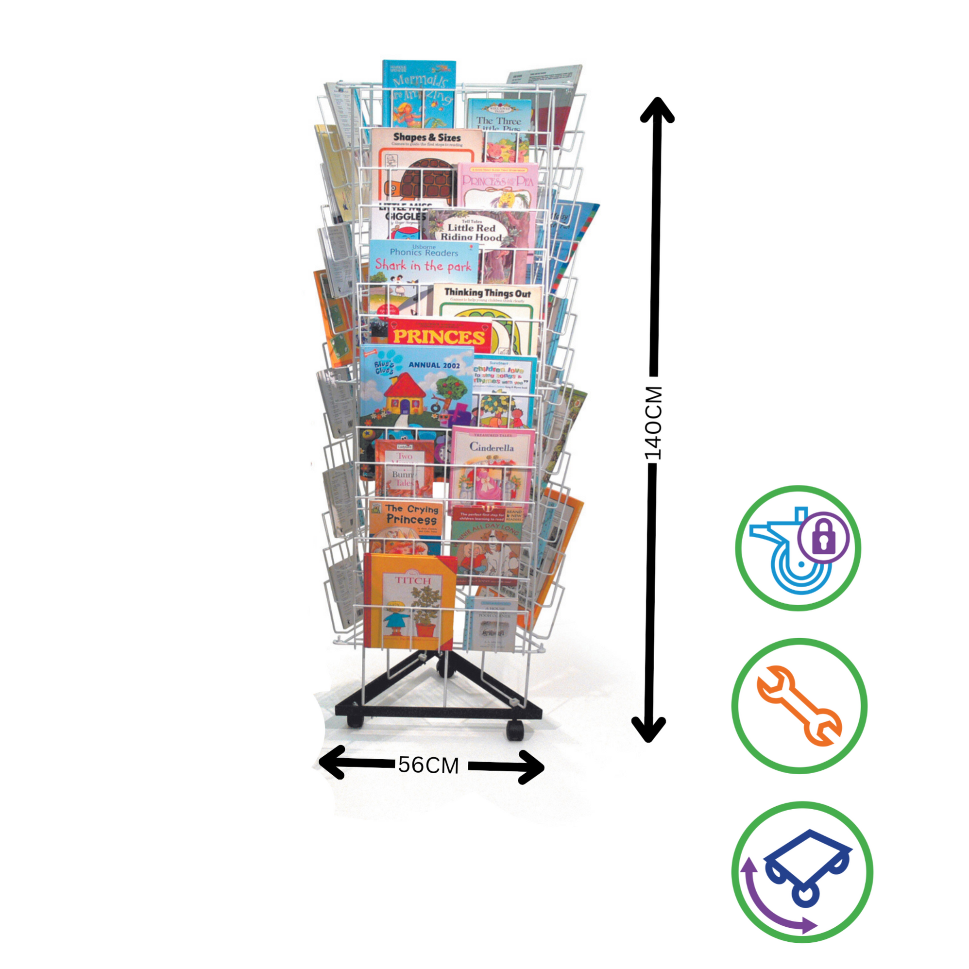 3 Sided Mobile Book Stand | Educational Toys