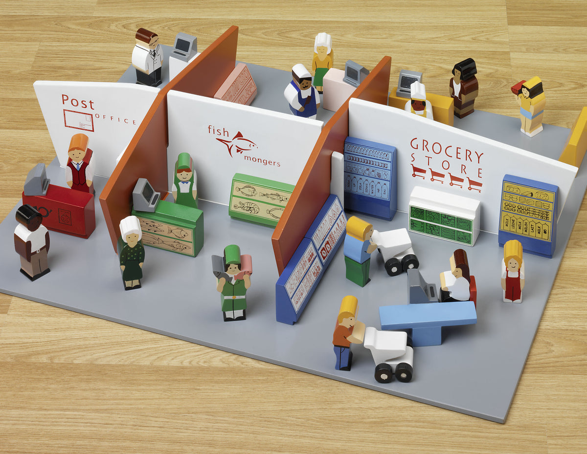 Wooden Shopping Centre Play Set | Educational Toys