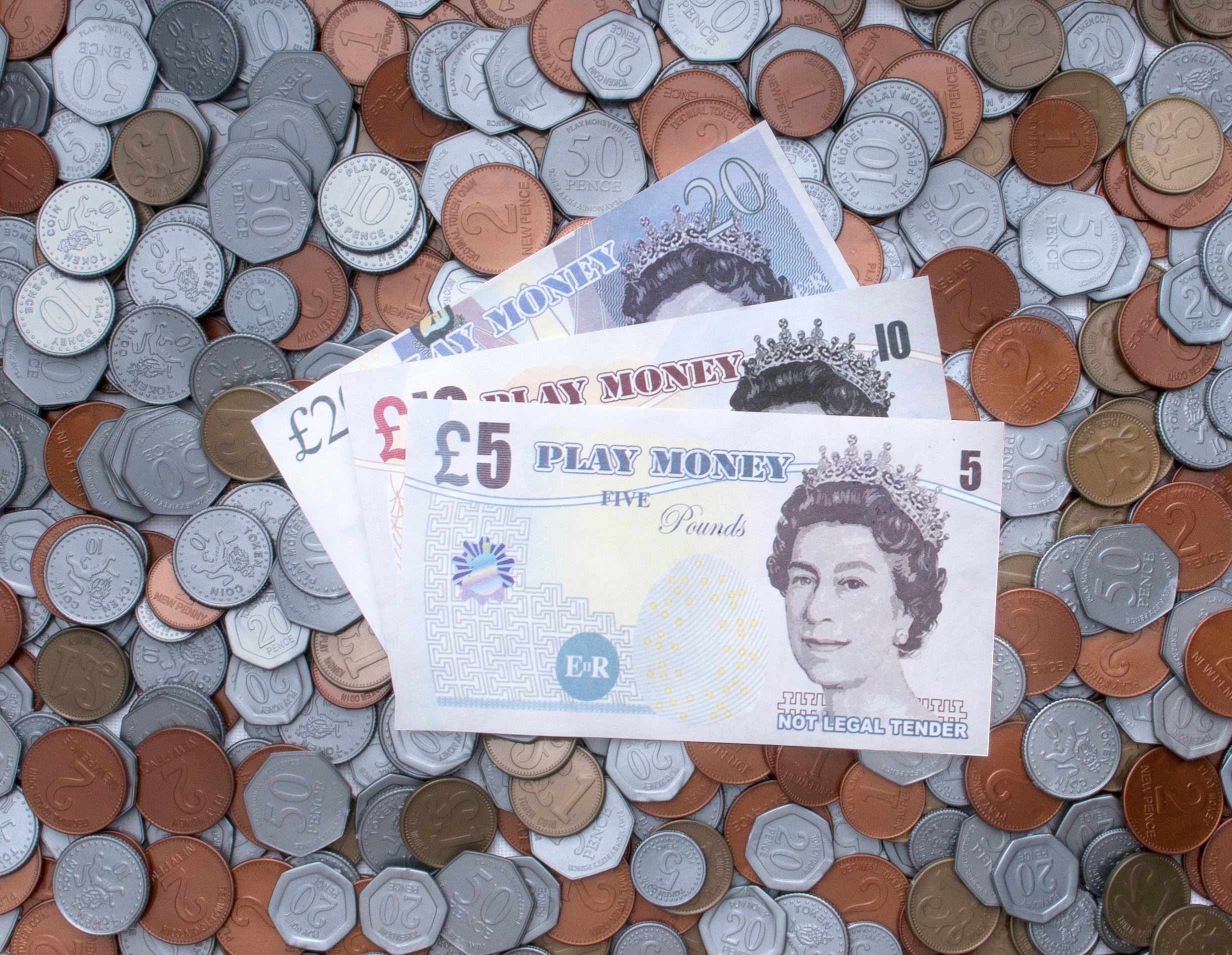 COINS - 20P - PACK OF 100 | Educational Toys