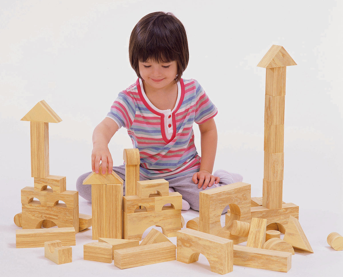 Softwood Effects Blocks 4Cm Thick - Set Of 68 | Educational Toys