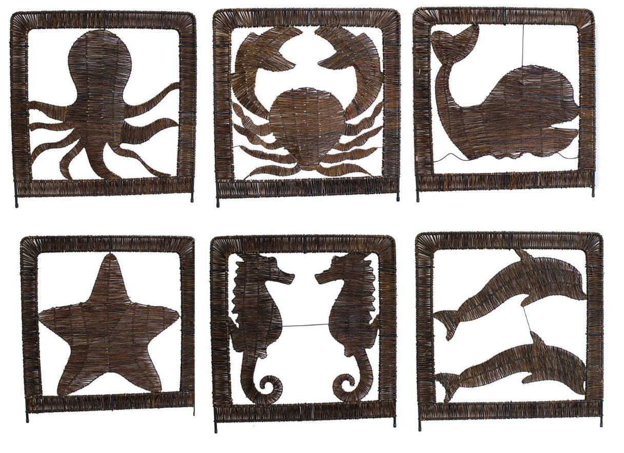 WICKER PANELS SEA CREATURES SET OF 6 | Educational Toys